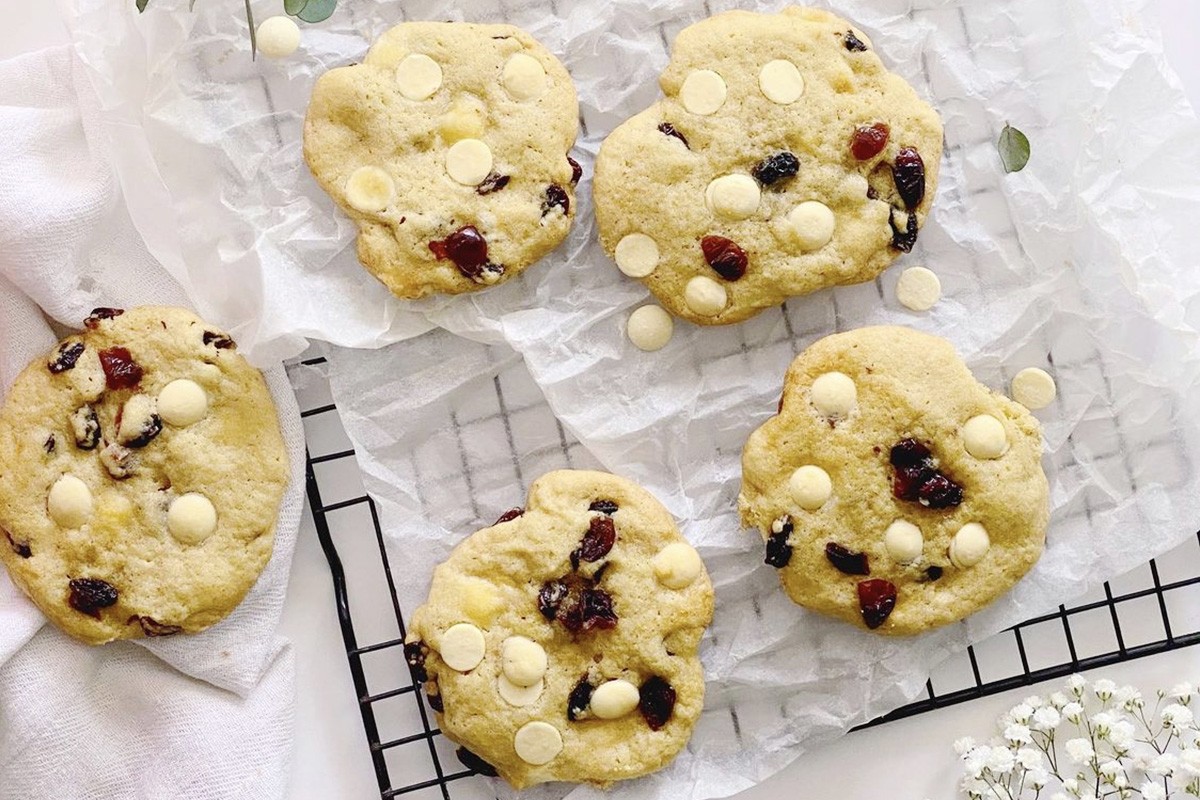Galletas de Cranberries y chocolate blanco - Las Delicias de Vivir